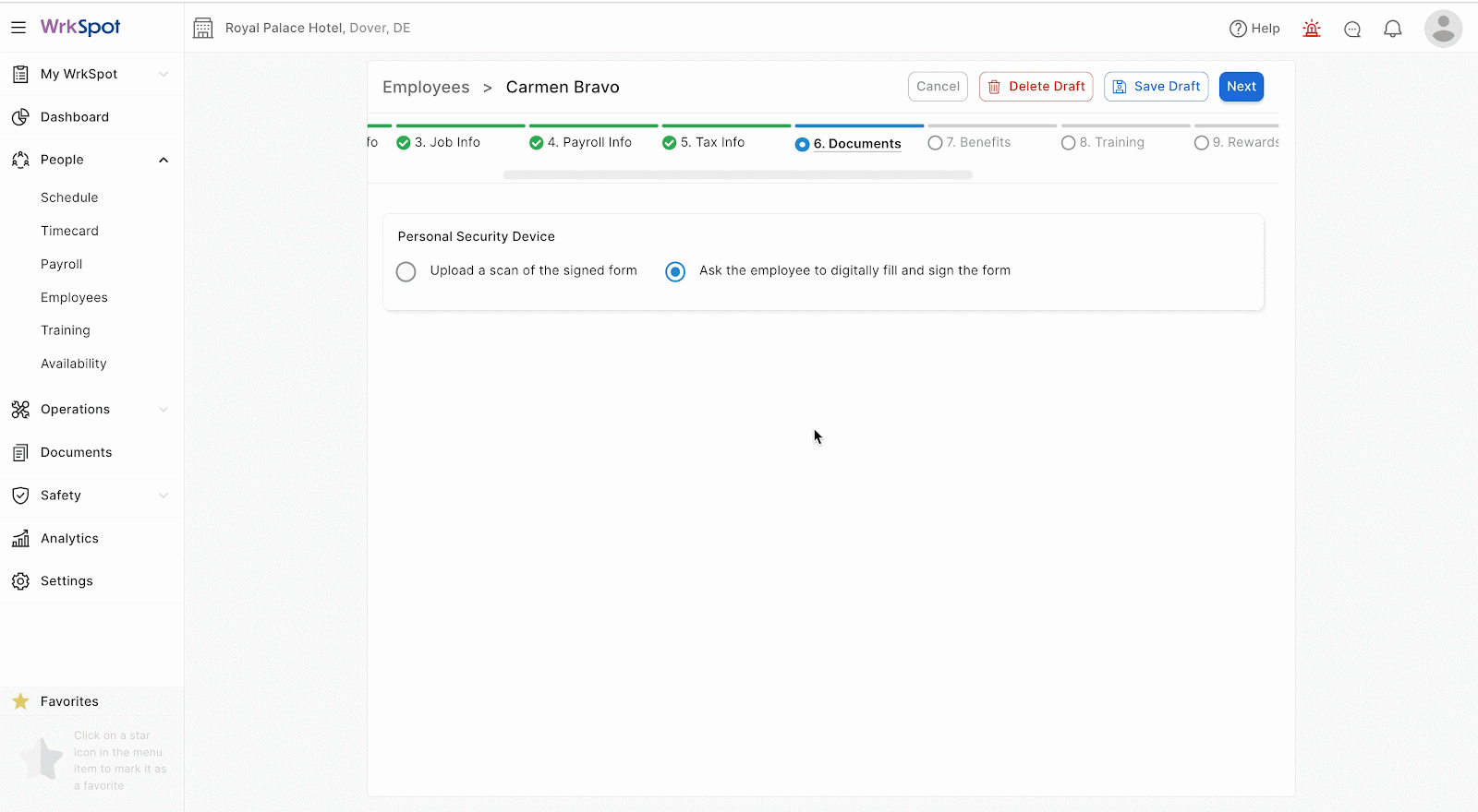 New Hire Employee Creation - HR Onboarding – WRKSPOT Help Center