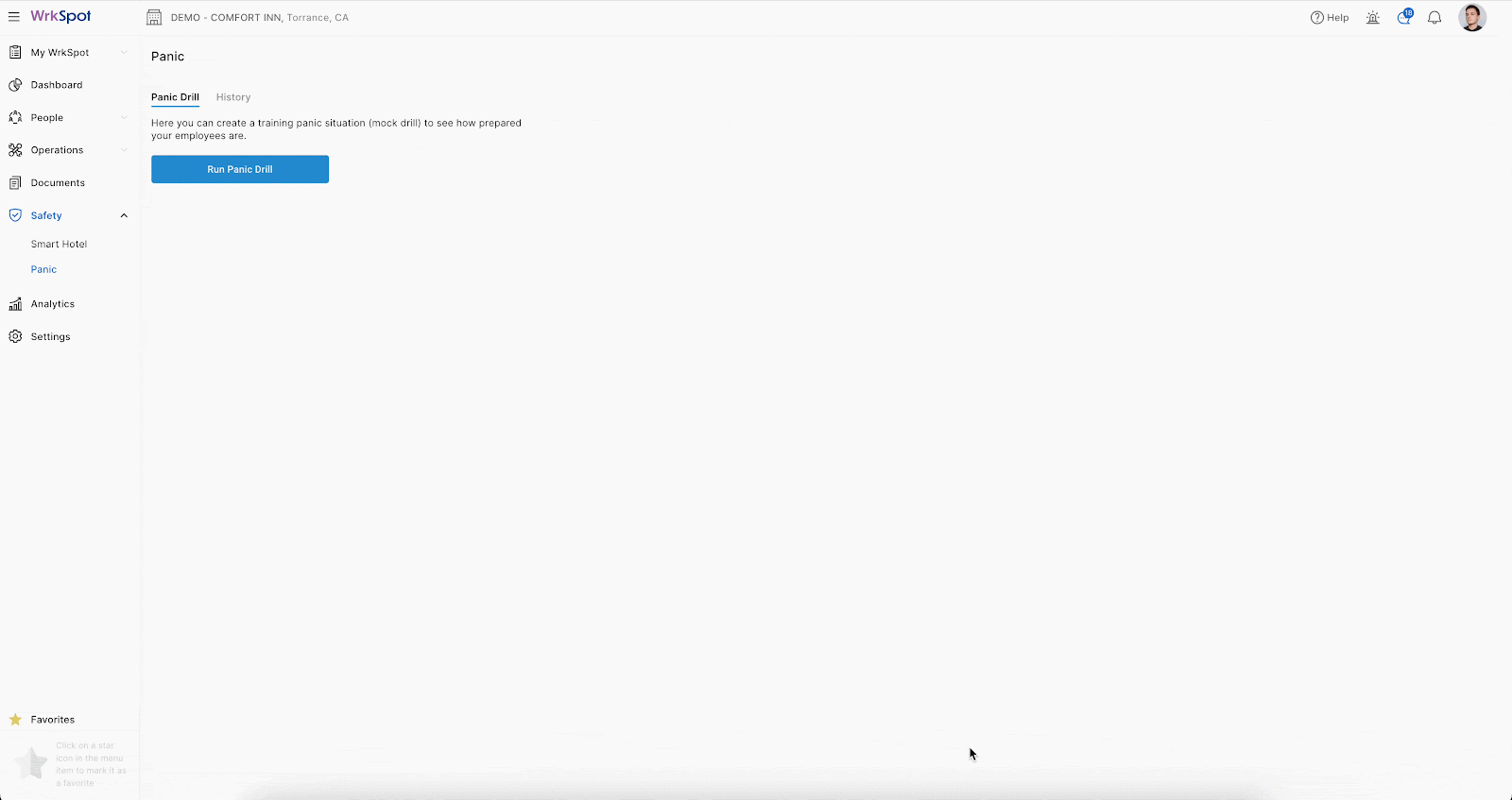 How to view past panic incidents and drills? – WRKSPOT Help Center