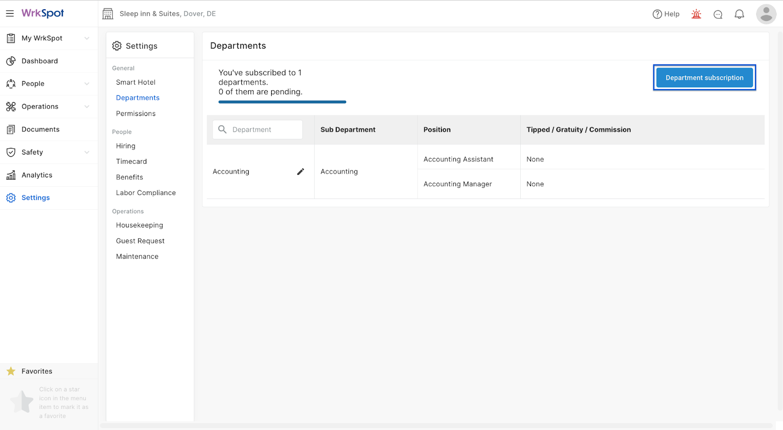 How to Manage Departments from Settings - Manager – WRKSPOT Help Center