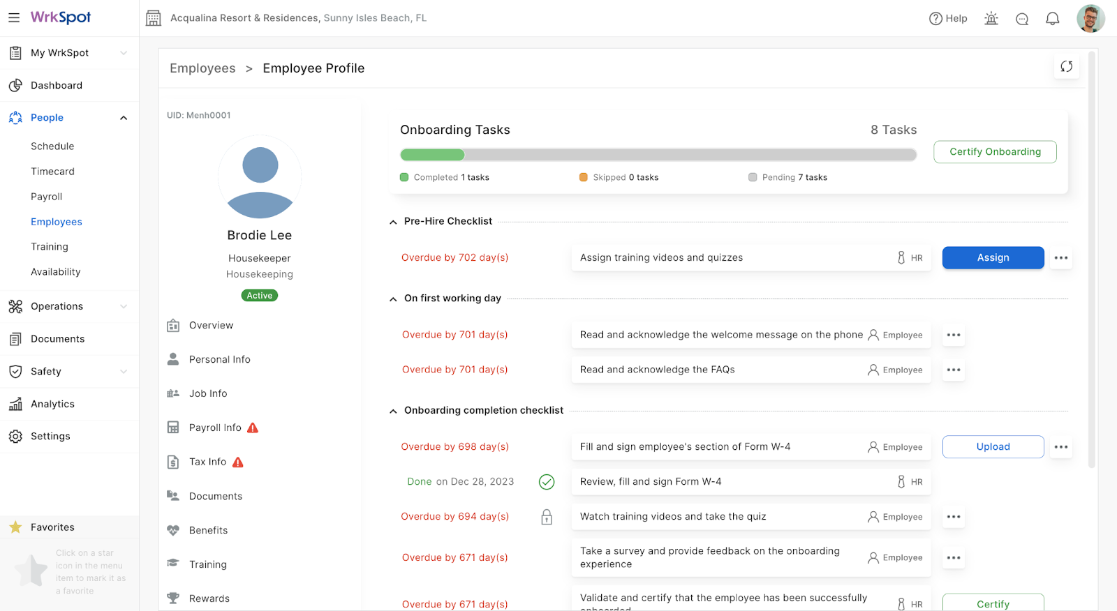 Certify Onboarding Step- Then Employee Can Login – WRKSPOT Help Center