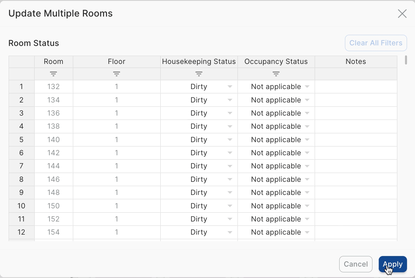 Housekeeping: The Room Status Tab – WRKSPOT Help Center