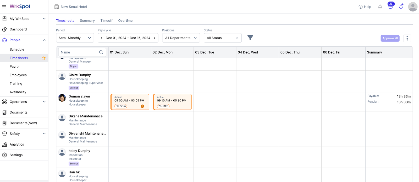 How to update a timesheet manually for an employee on the web ...